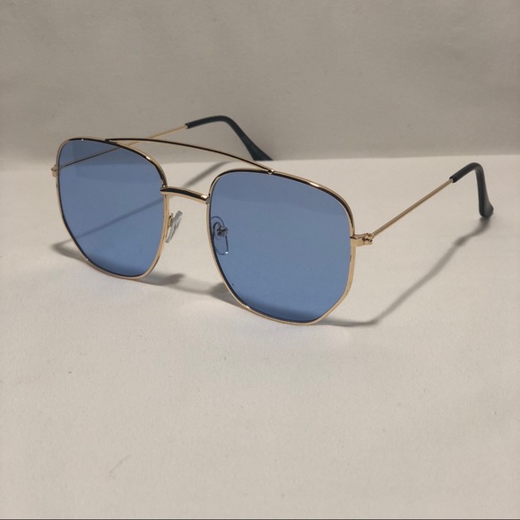Accessories | Goldblue Lens Pilot Aviator Sunglasses | Poshmark